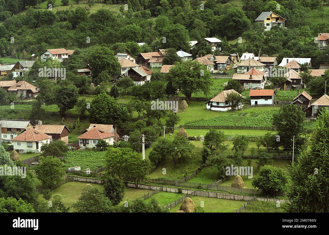 Prahova County, Romania, approx. 2000. Landscape in Doftana Valley ...