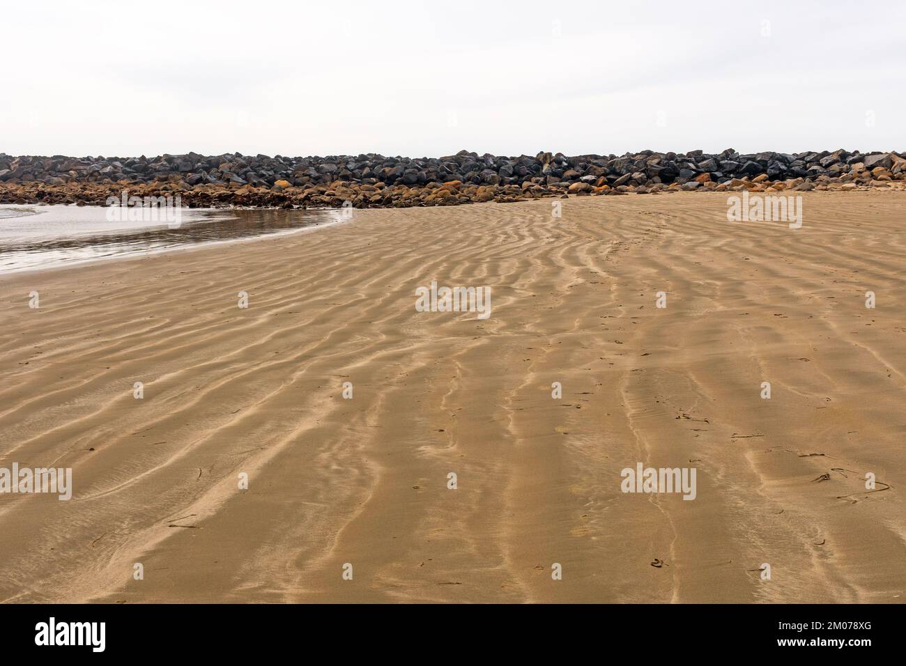 Wave Patterns in the Sand near Morro Bay, California Stock Photo - Alamy