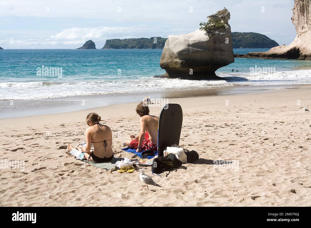 Coromandel peninsula north island New Zealand april 2009 Cathedral cove ...