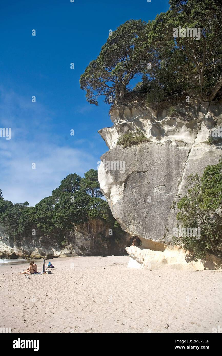 Coromandel peninsula north island New Zealand april 2009 Cathedral cove ...
