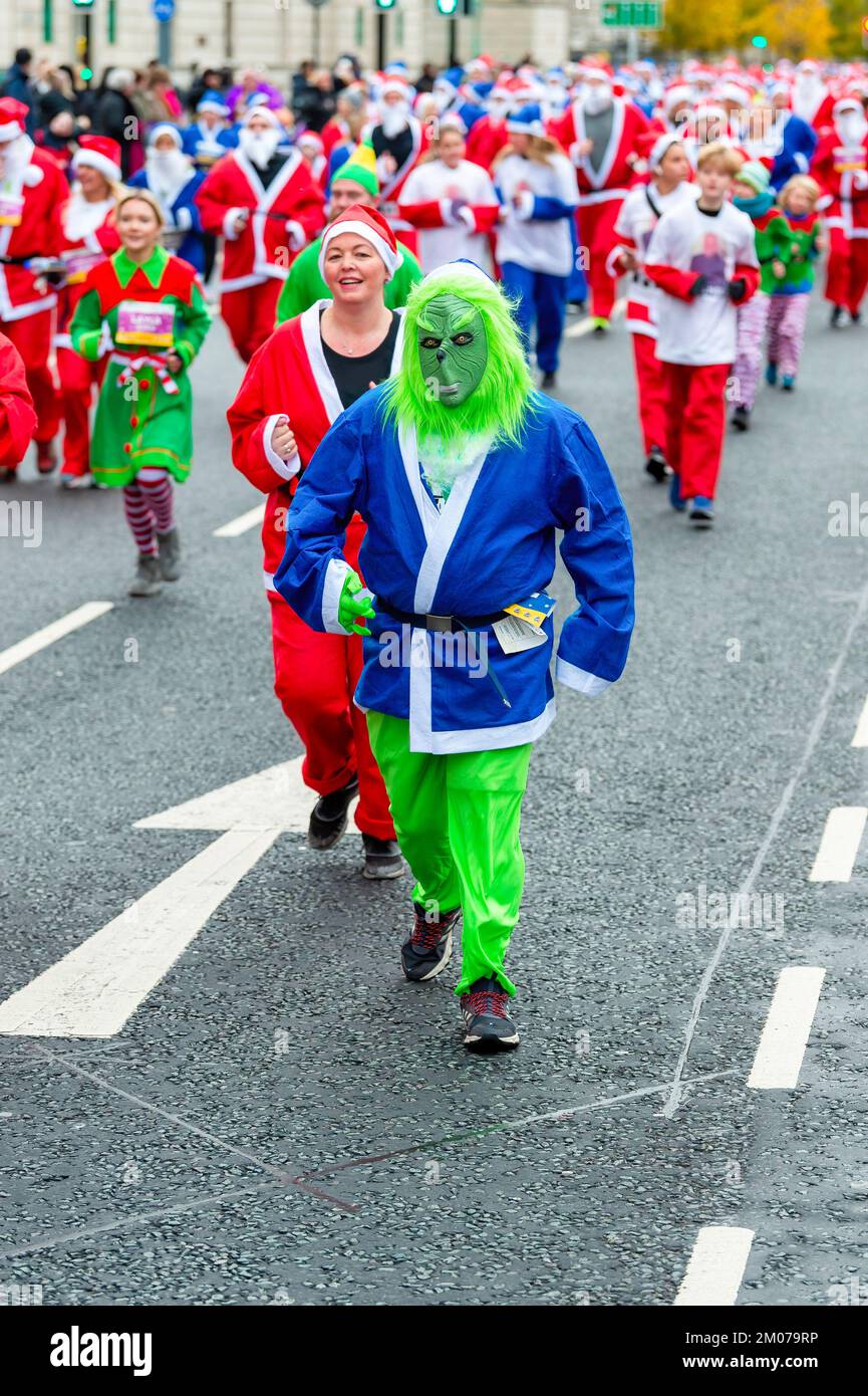 A runner dressed as The Grinch takes part during the annual Liverpool ...