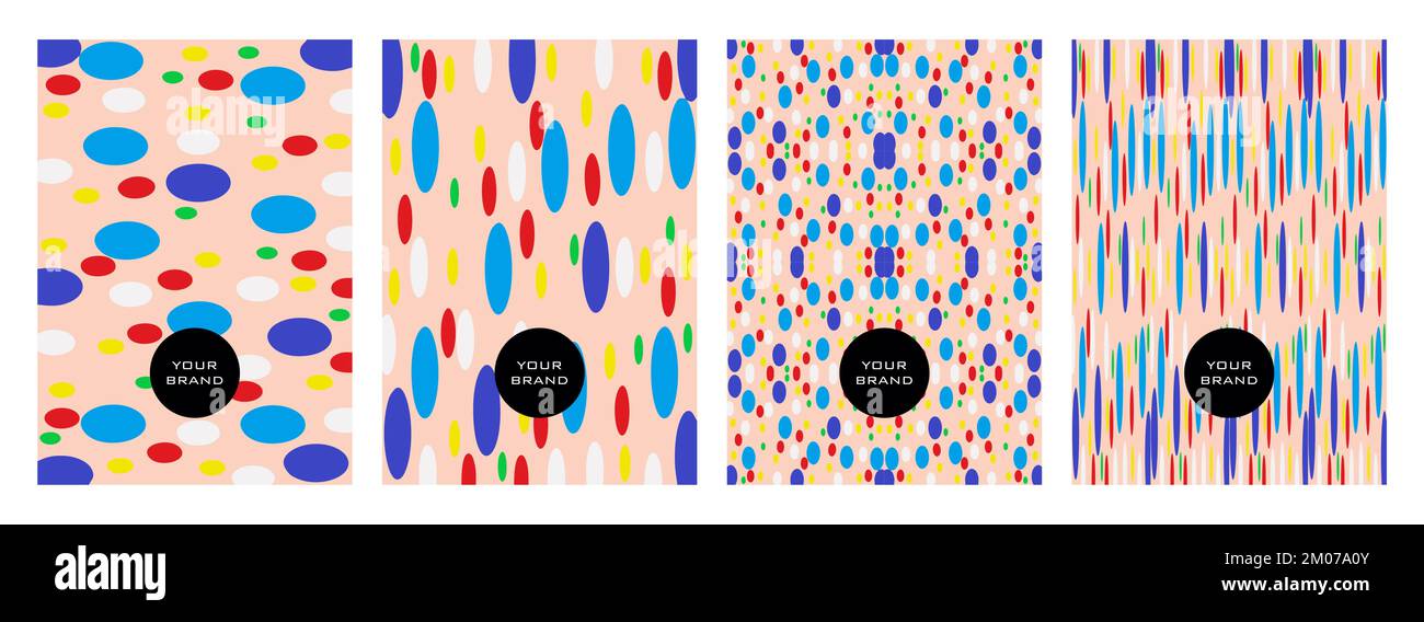 Modern Minimalist Cover Design Set. Expressive abstract sketch of ...