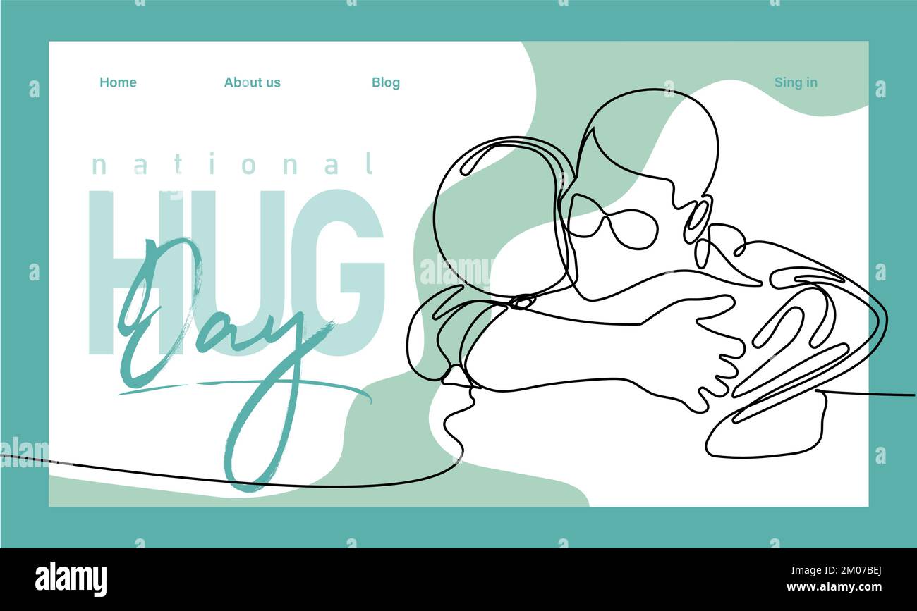 Single hand drawn outline continuous of Web banner or landing page with ...