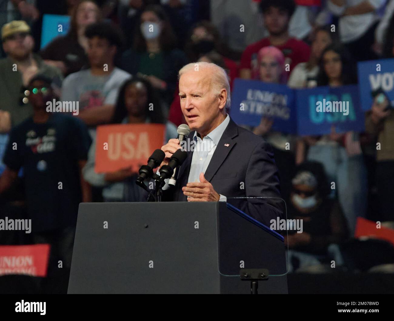 PHILADELPHIA, PA, USA - NOVEMBER 05, 2022: President Joe Biden speaks ...