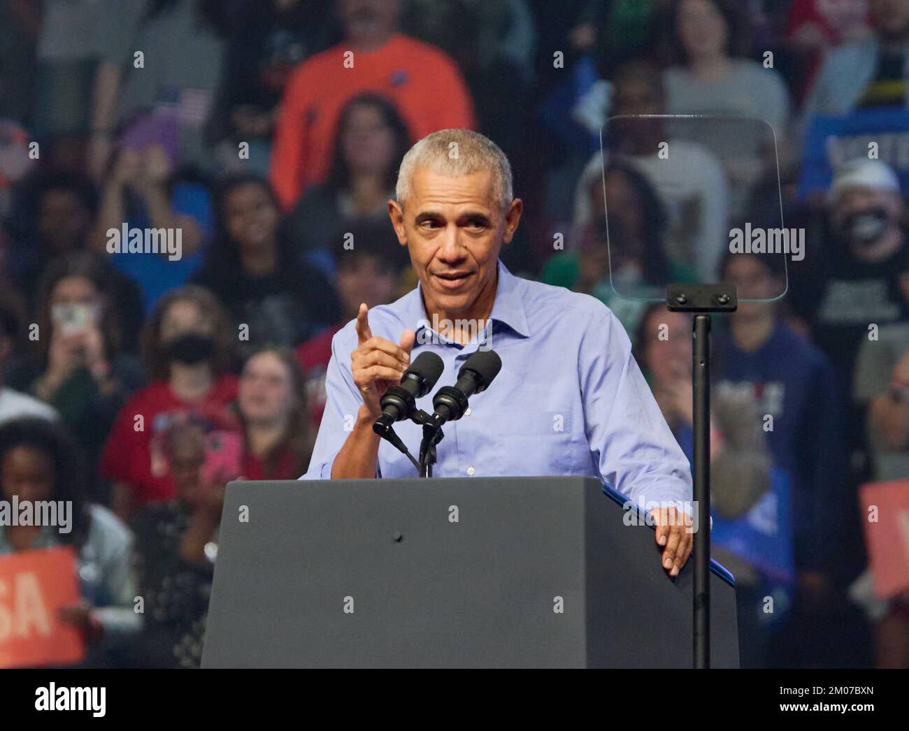 PHILADELPHIA, PA, USA - NOVEMBER 05, 2022: Former President Barack ...
