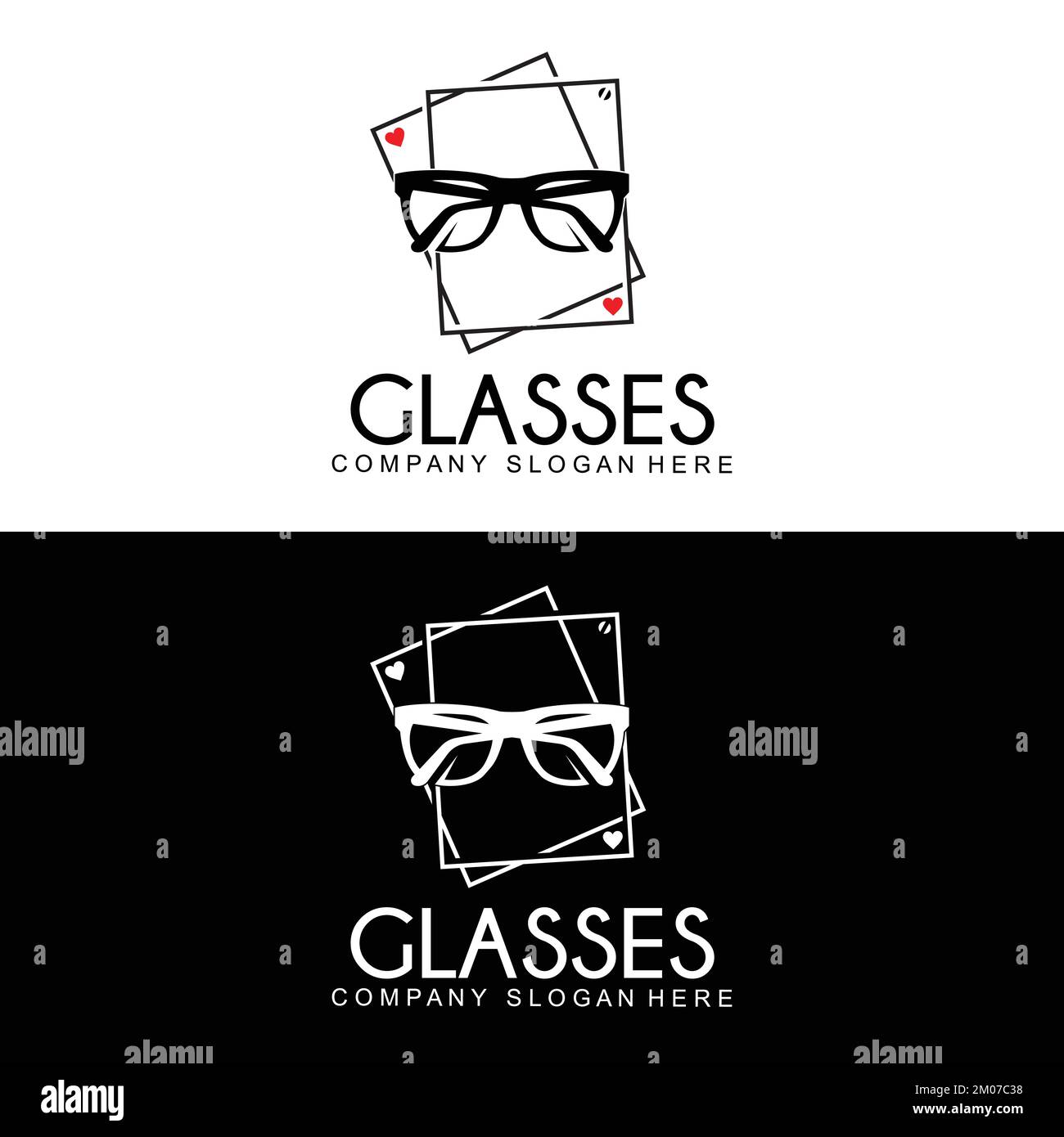 Eyeglass logo Stock Vector Images - Alamy