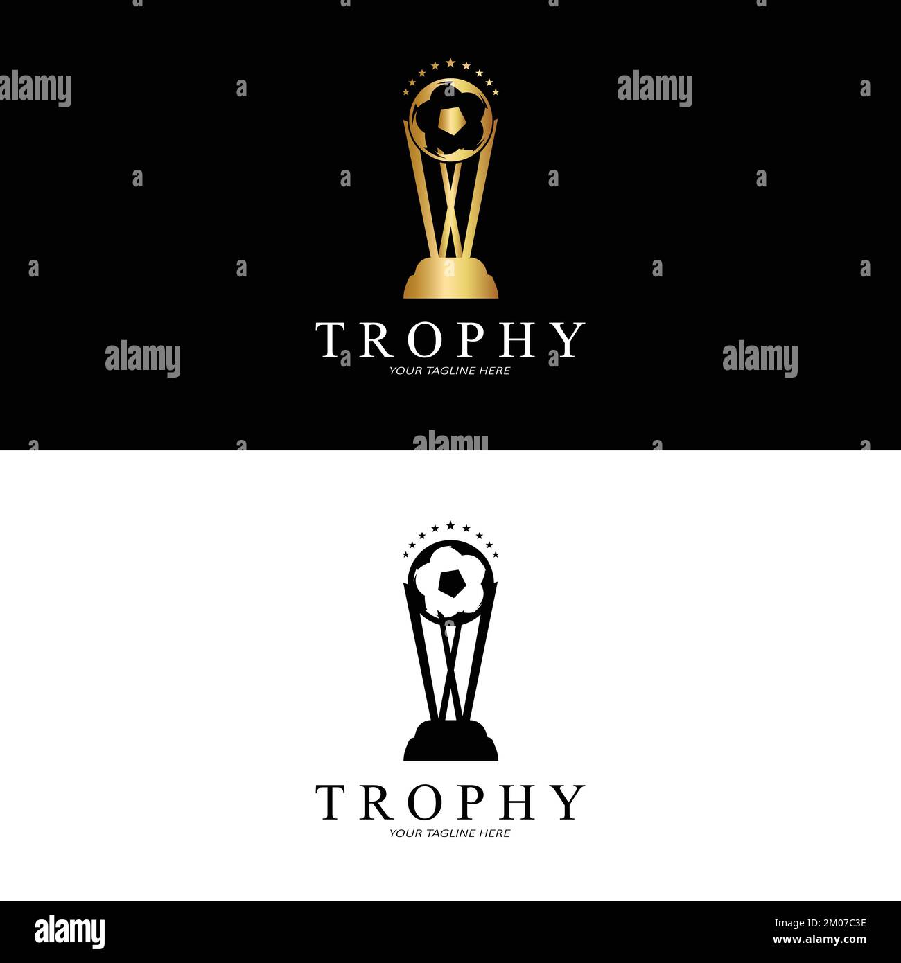Trophy Logo Design, Award Winner Championship Trophy Vector, Success ...