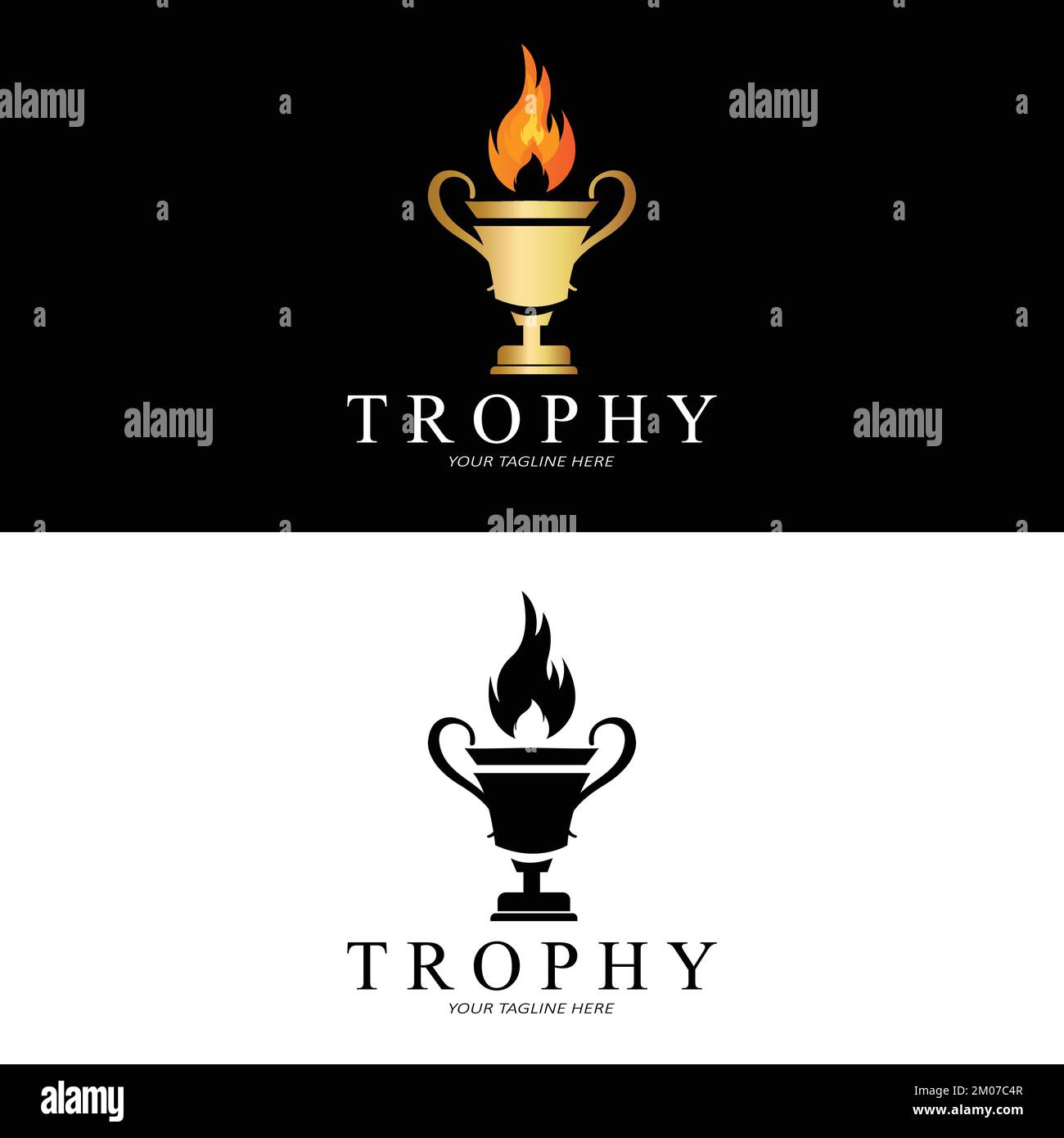 Trophy Logo Design, Award Winner Championship Trophy Vector, Success ...