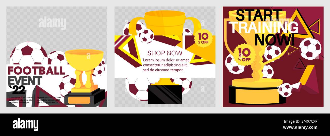 Colorful Football sport banner template design. Special event, sports ...