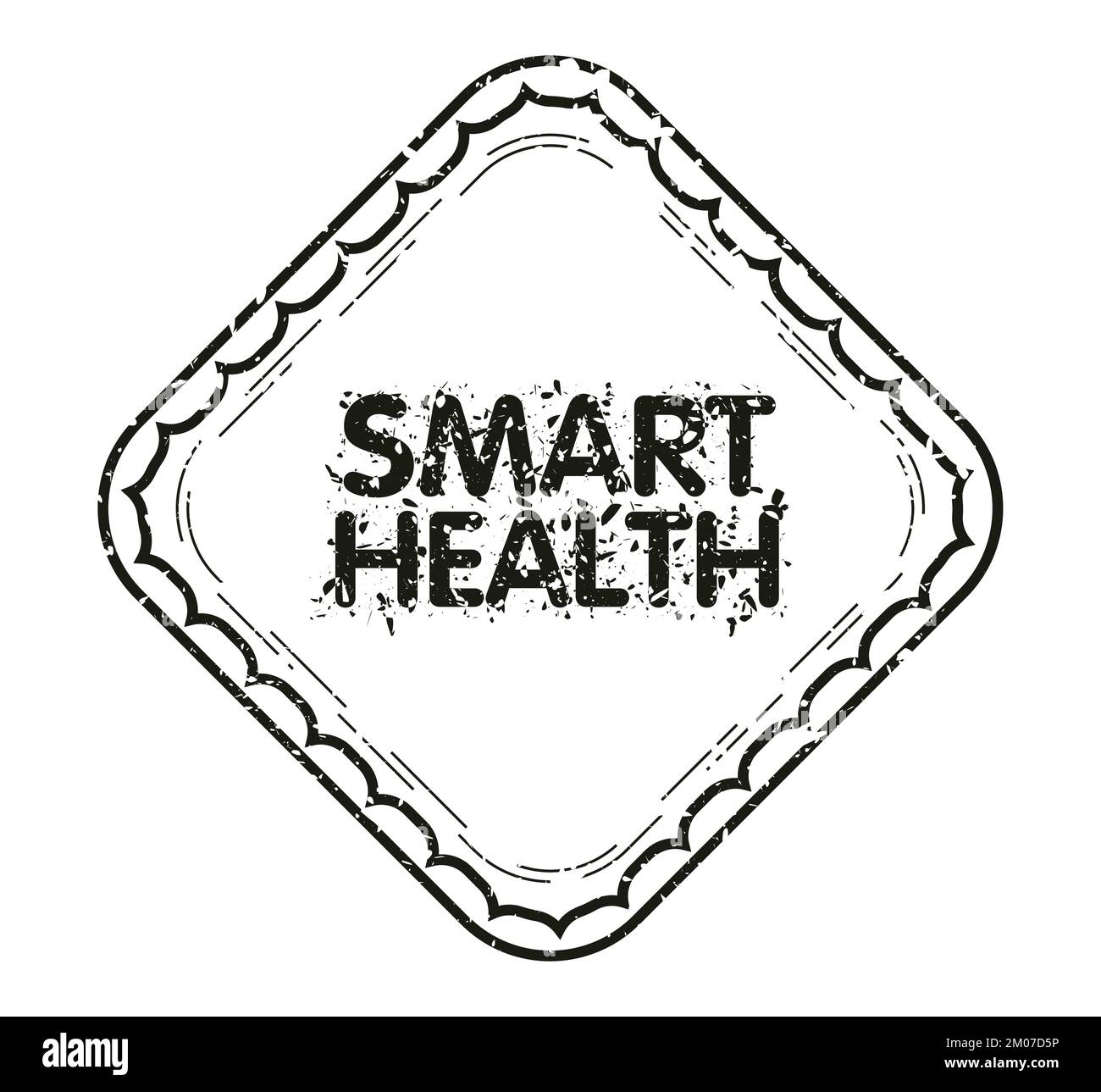Simple vintage rubber stamp with Smart Health text Stock Vector Image ...