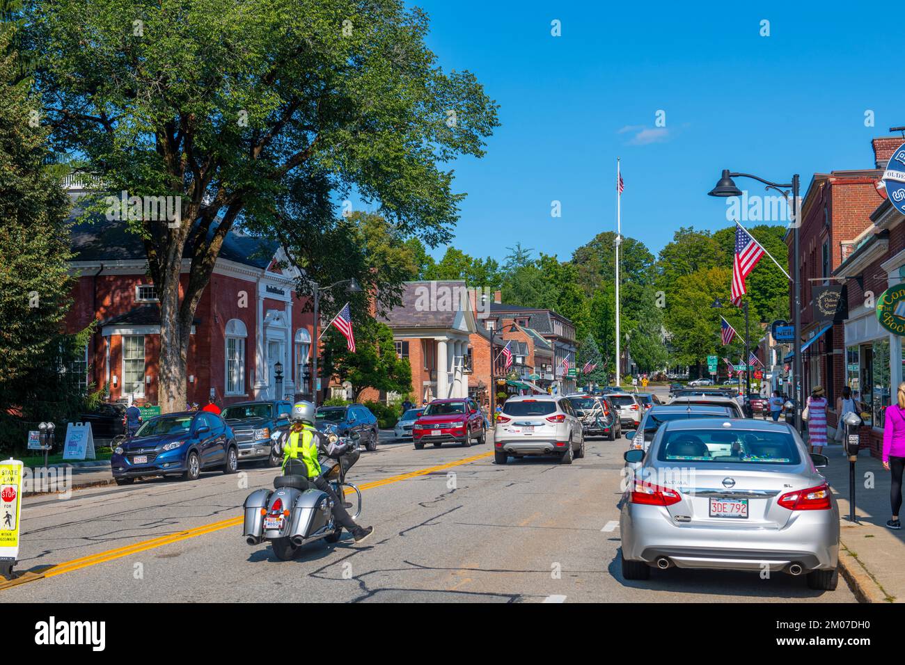 Historic Buildings on Main Street in historic town center of Concord ...