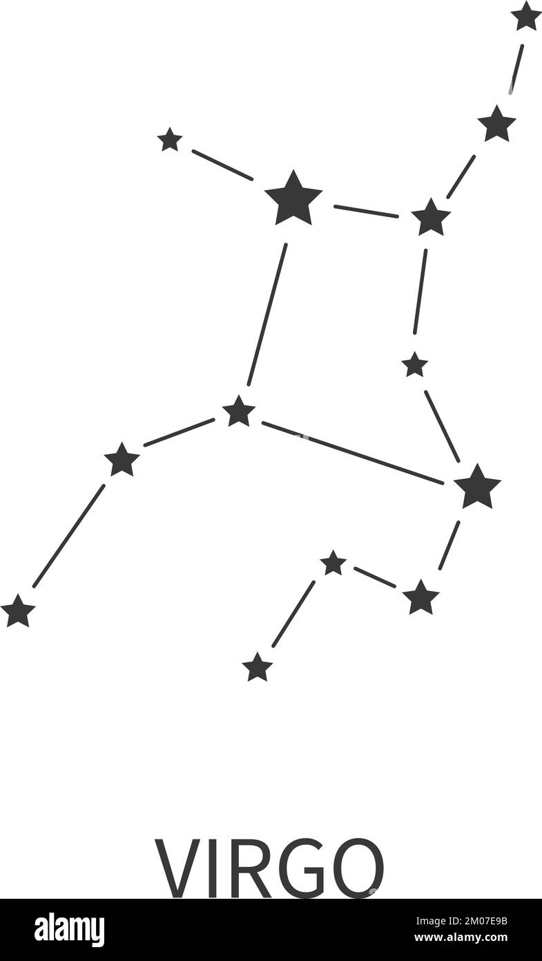 Virgo icon. Astrological constellation. Esoteric star symbol Stock ...