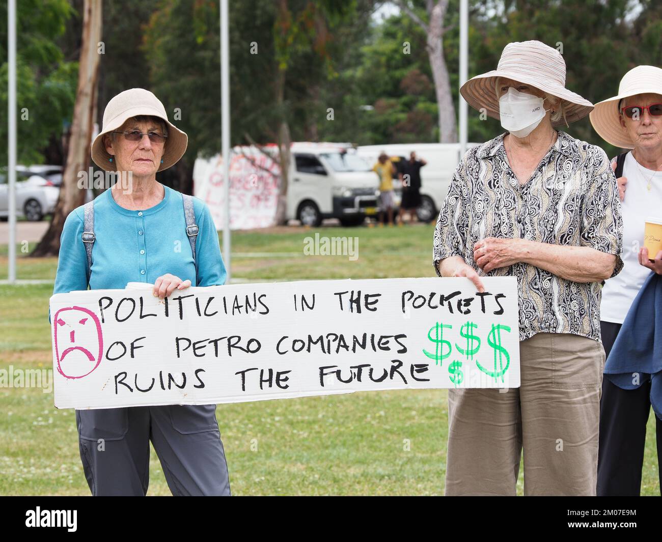 Canberra, Australia. 05th Dec, 2022. Climate protesters from a range of ...