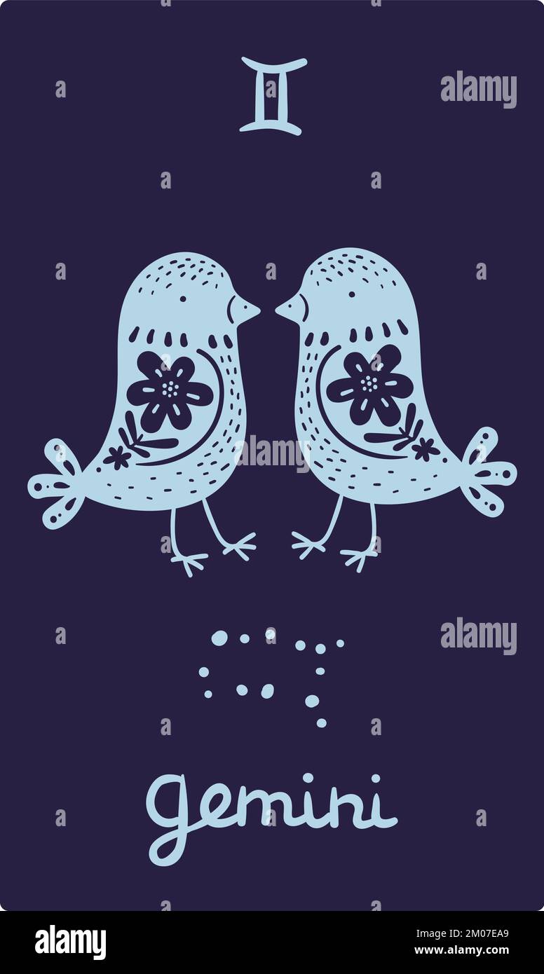 Zodiac sign card. Astrological symbol. Patterned silhouette animals ...