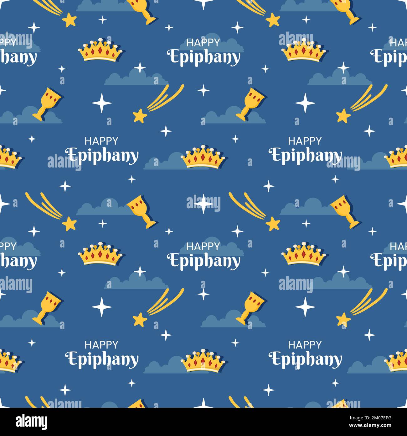 Happy Epiphany Day Seamless Pattern Design Christian Festival to Faith ...