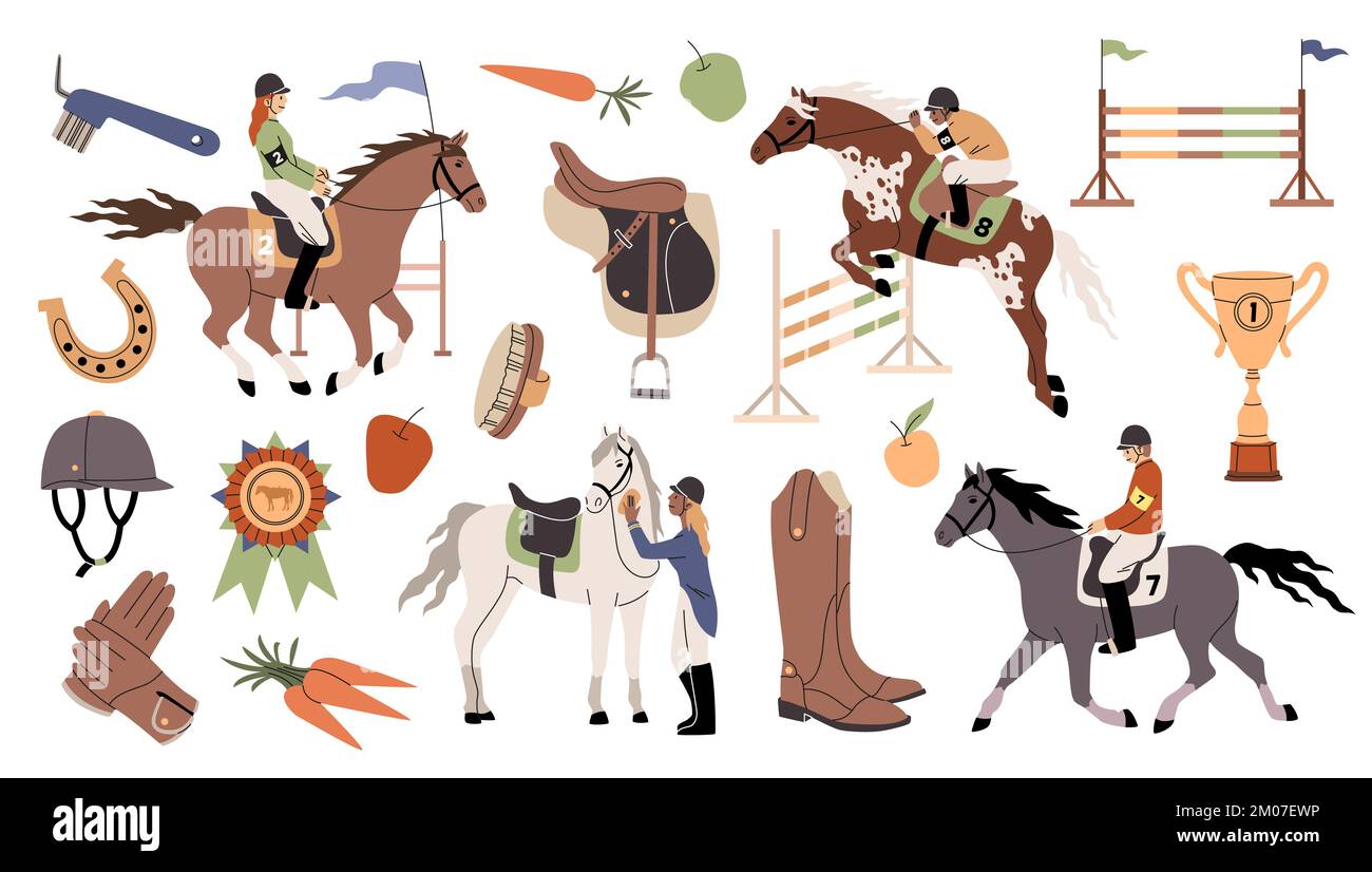 Equestrian girls Stock Vector Images - Alamy