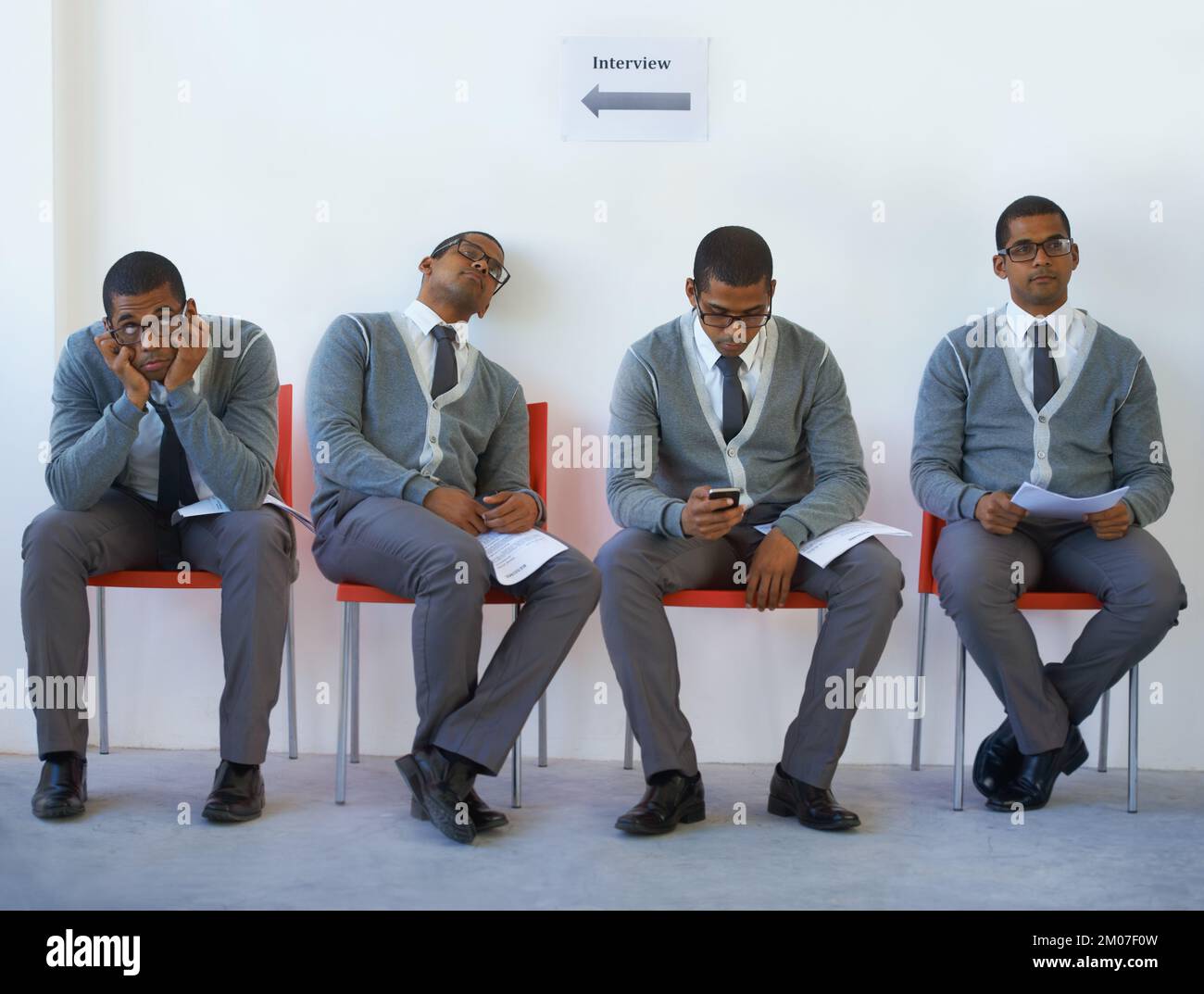 I might be retirement age before the interview starts. Conceptual image ...