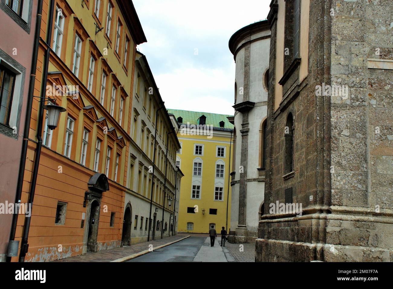 Old buildings near Innsbruck Cathedral, also known as the Cathedral of ...