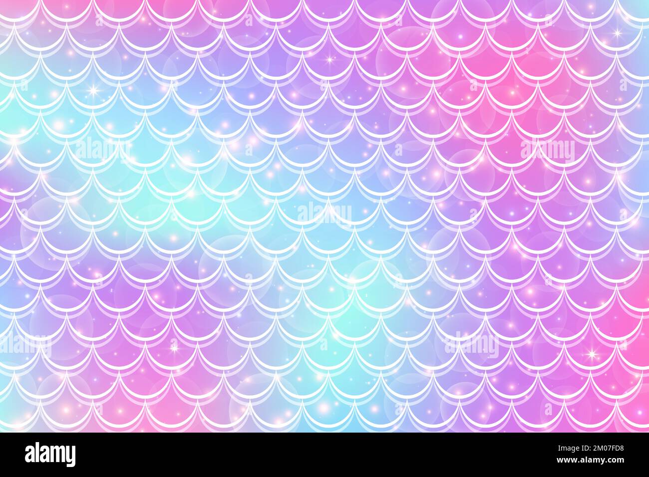 Mermaid scale pattern on watercolor background. Fish tale skin texture ...