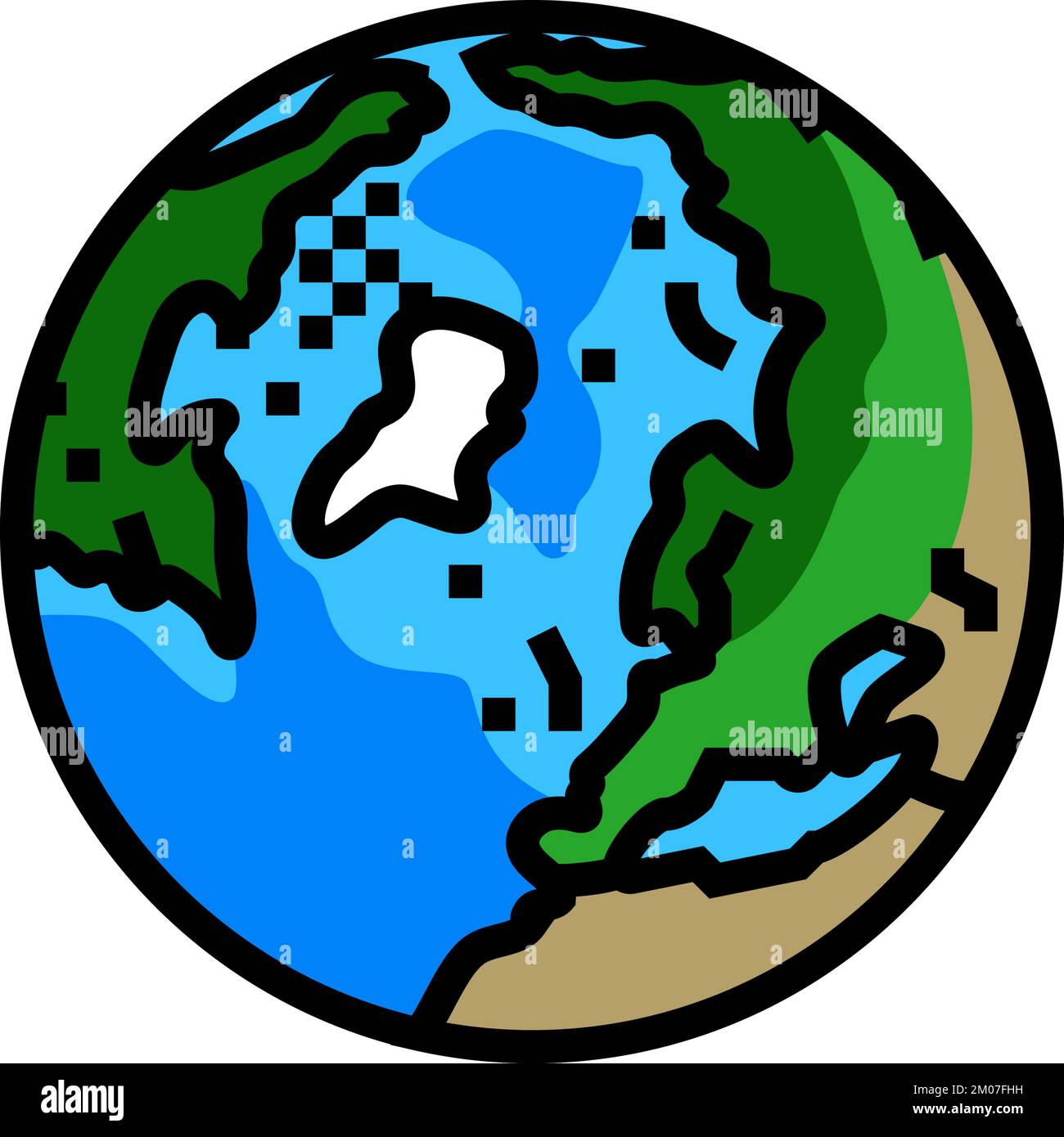arctic ocean map color icon vector illustration Stock Vector Image ...