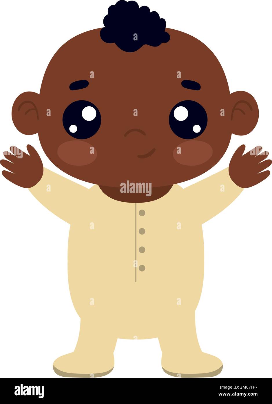 afro baby boy kawaii Stock Vector Image & Art - Alamy