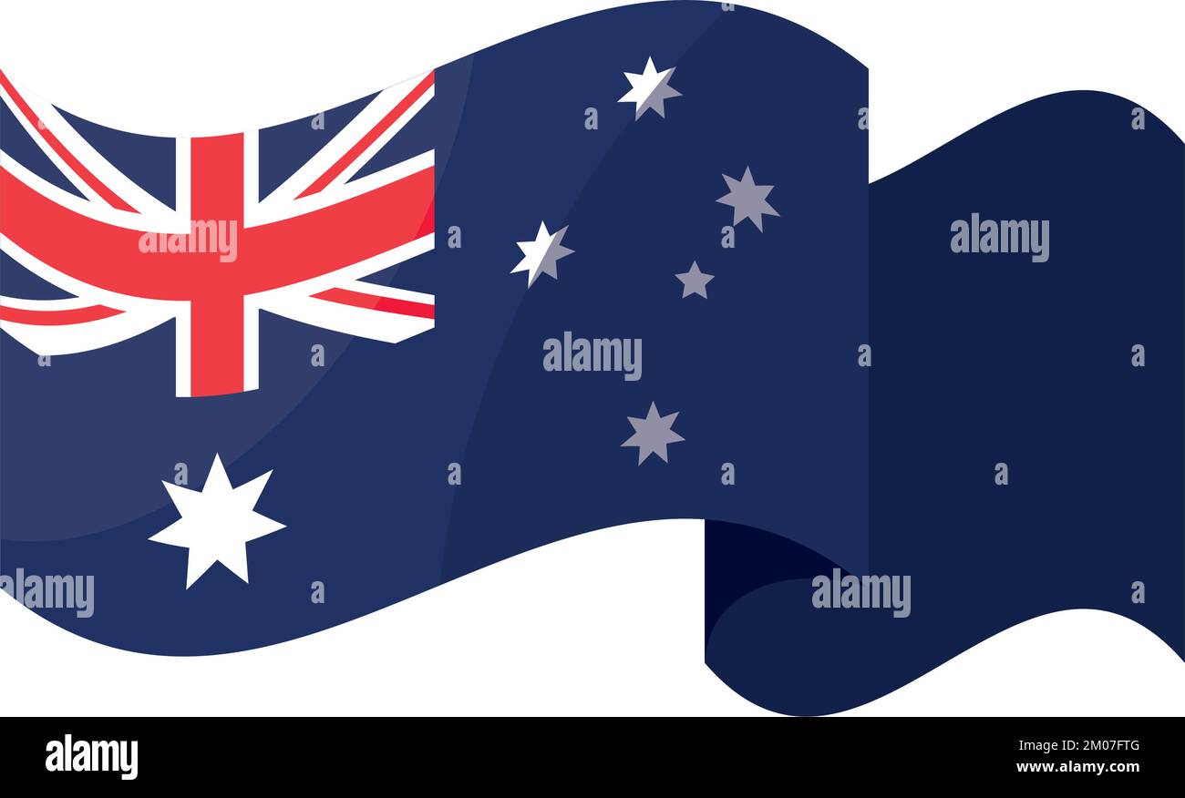 Wavy australian flag Stock Vector Images - Alamy