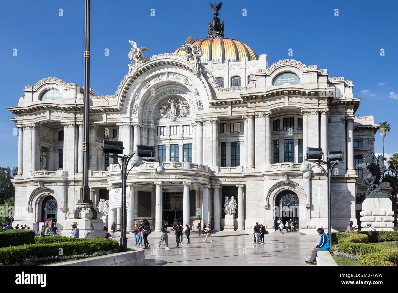 Architectural detail of the Palacio de Bellas Artes (Palace of Fine ...