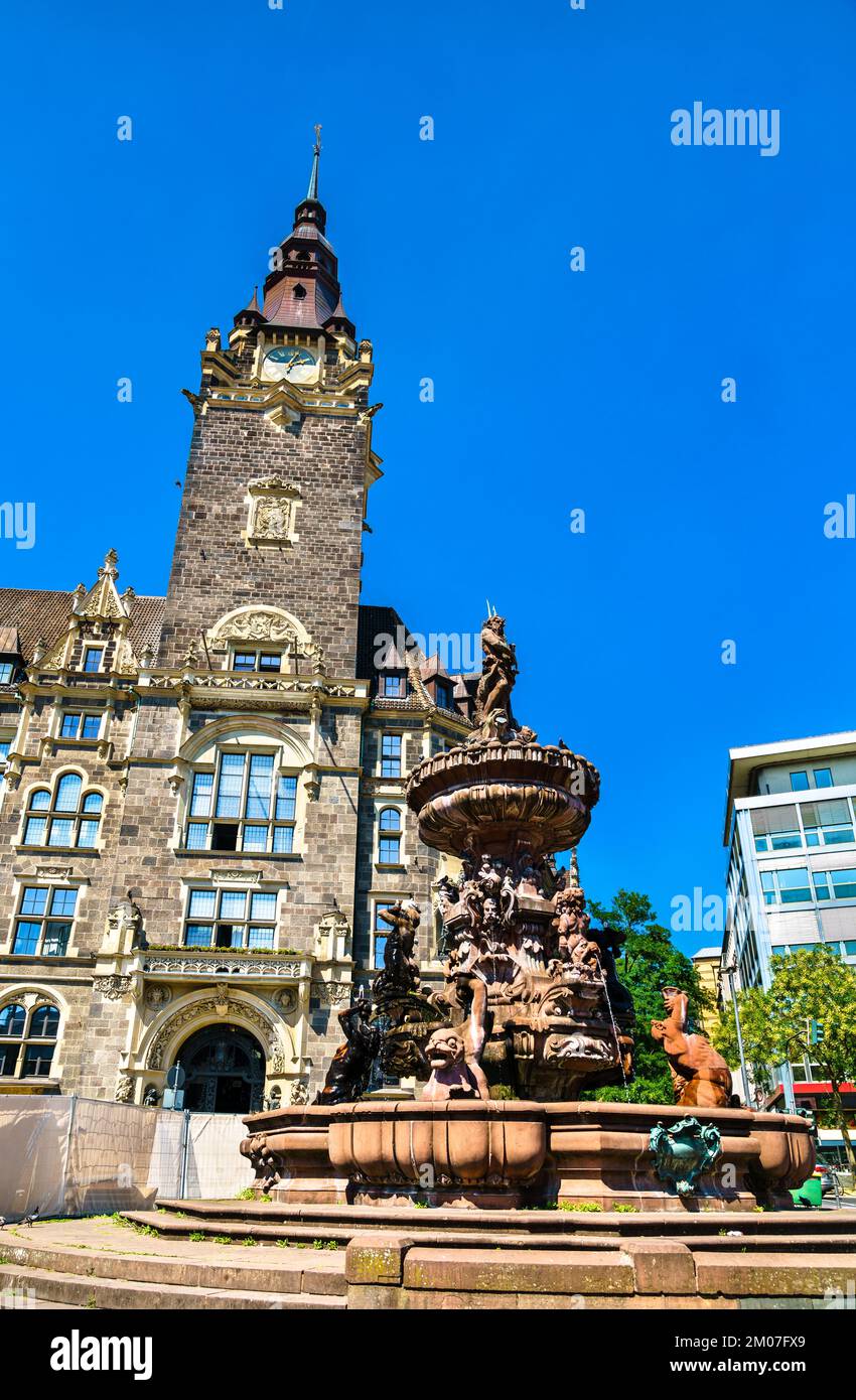 Elberfeld town hall in Wuppertal in North Rhine-Westphalia, Germany ...
