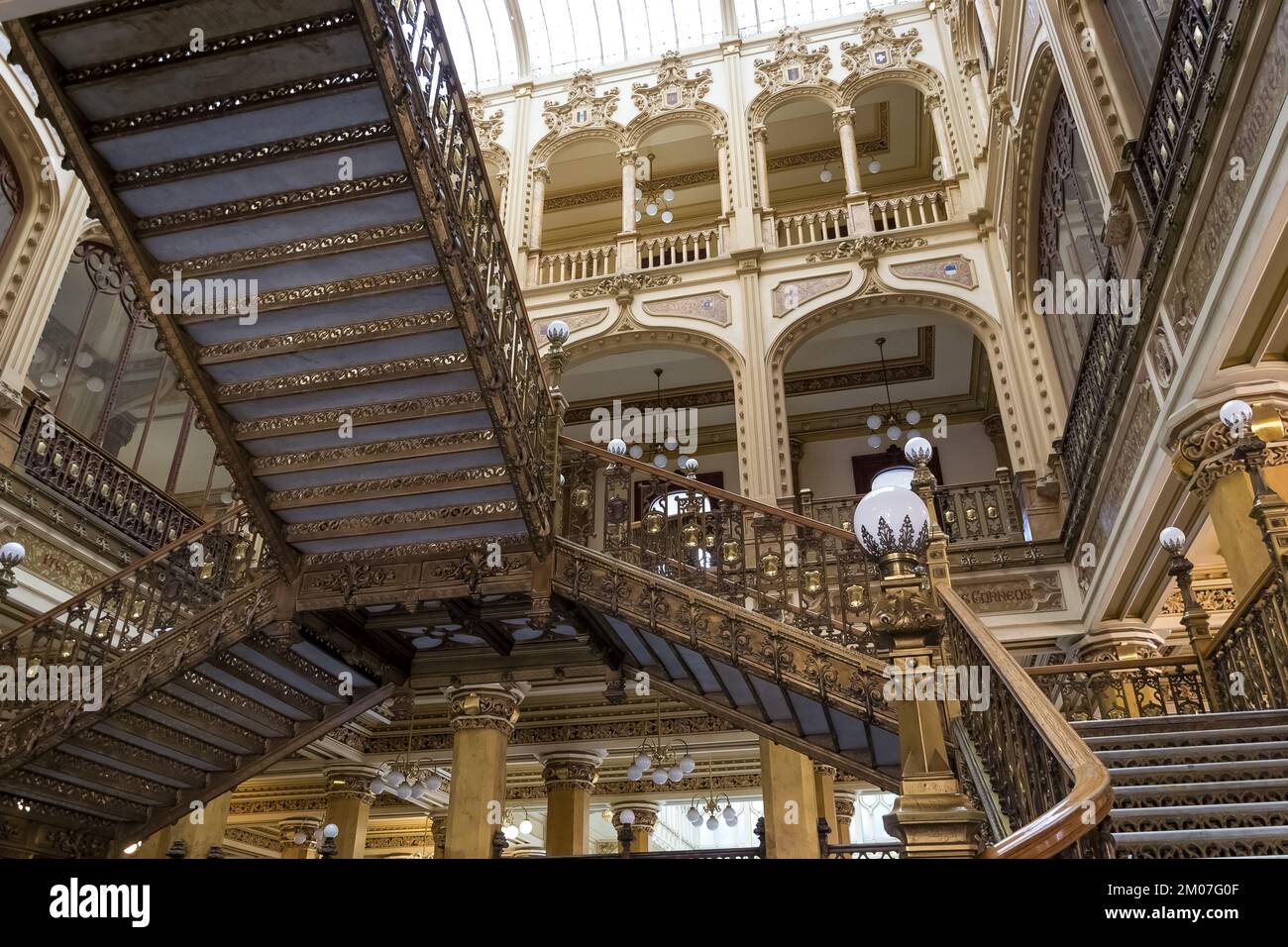Architectural detail of the Palacio de Correos (Postal), also known as ...