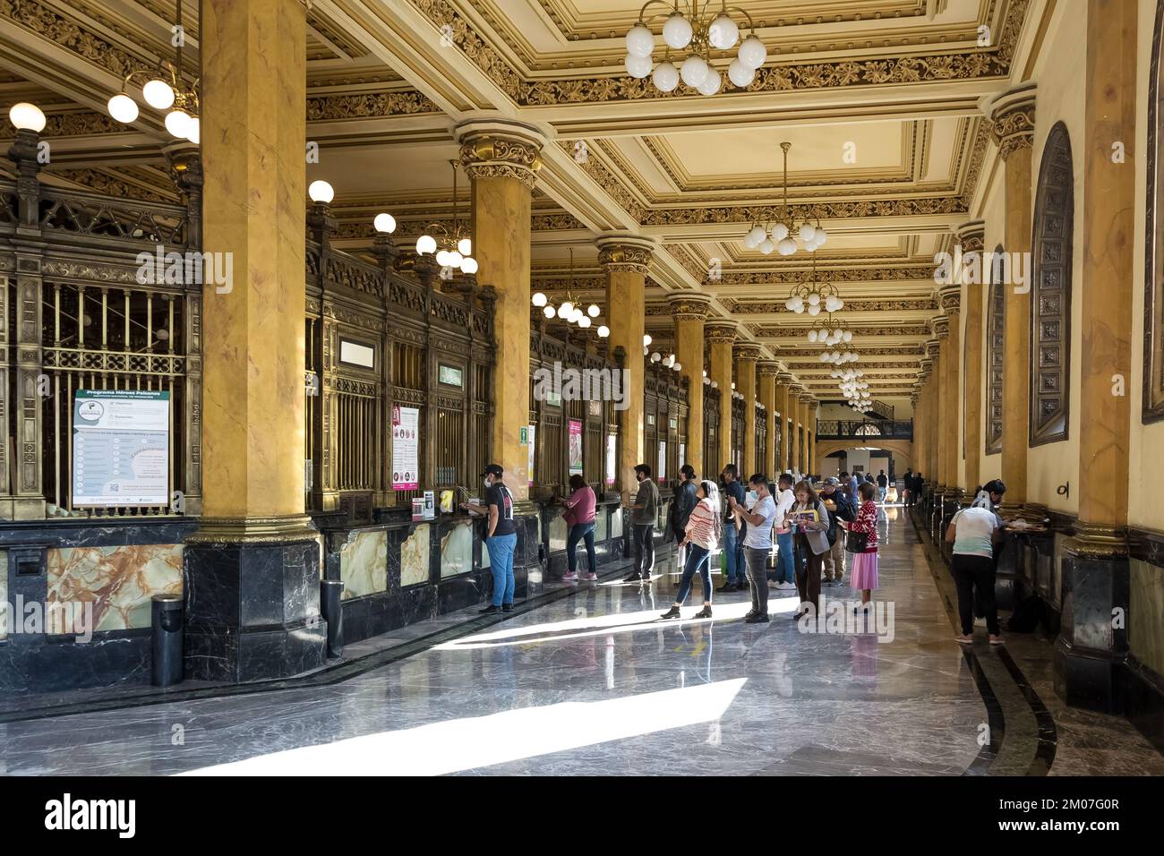Architectural detail of the Palacio de Correos (Postal), also known as ...