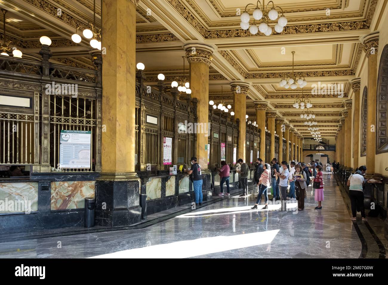 Architectural detail of the Palacio de Correos (Postal), also known as ...