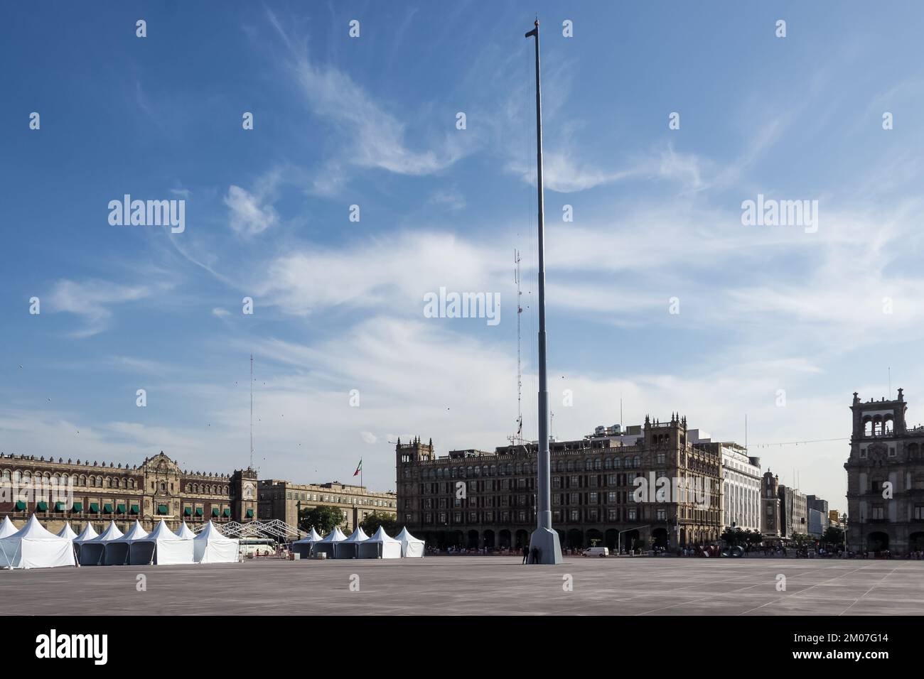 View of the Zócalo, common name of the Constitution Square in central ...
