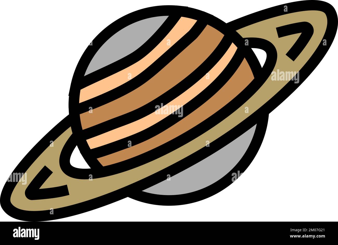 saturn planet color icon vector illustration Stock Vector Image & Art ...