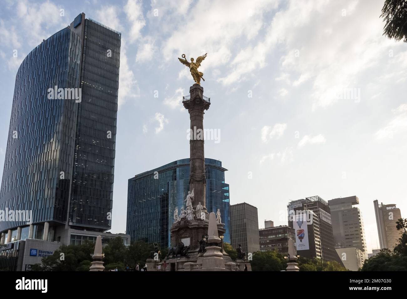Architectural detail of The Angel of Independence, a victory column on ...