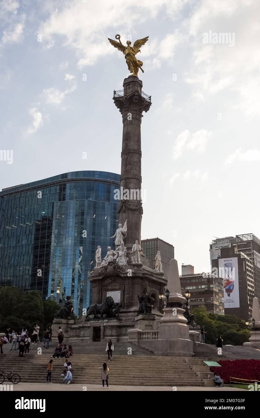 Architectural detail of The Angel of Independence, a victory column on ...