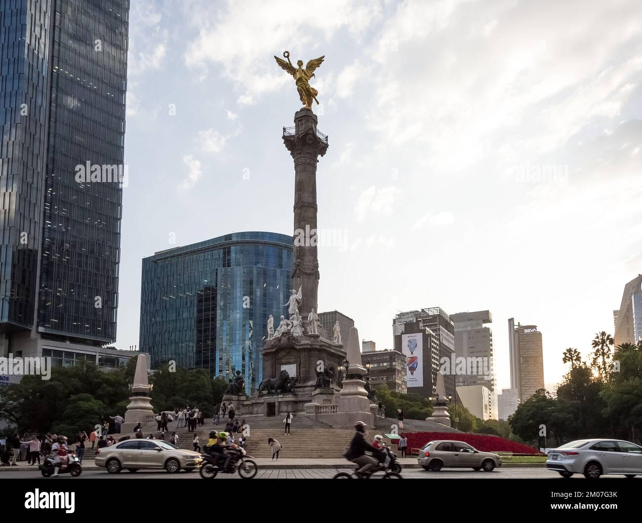 Architectural detail of The Angel of Independence, a victory column on ...