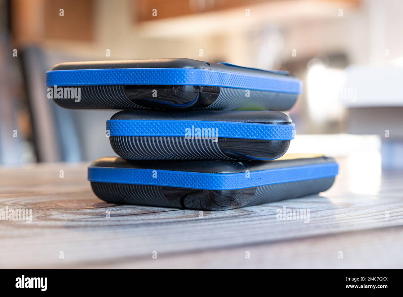 Portable Hard disk data drives for data backup Stock Photo - Alamy