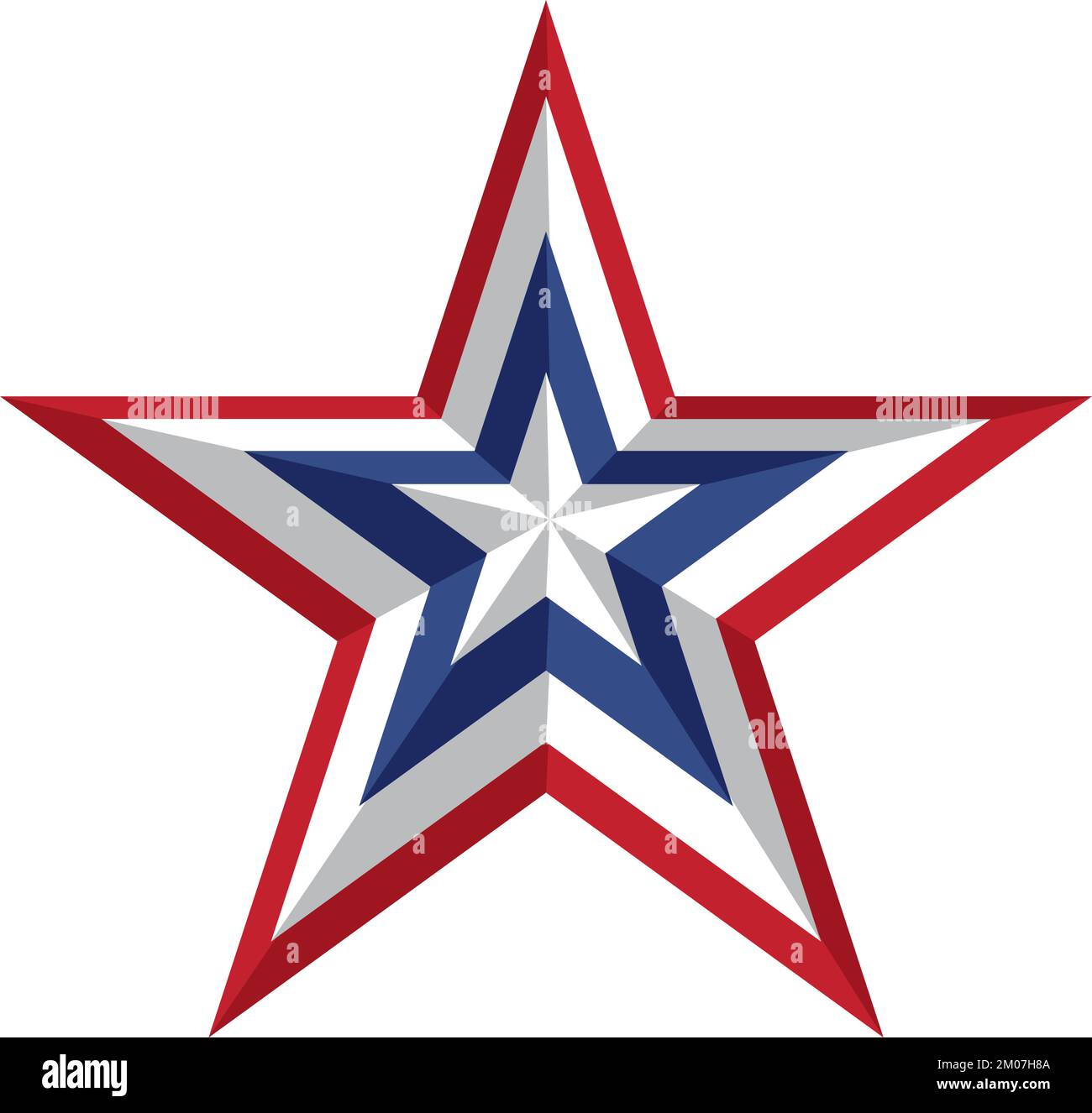 USA flag color in star Stock Vector Image & Art - Alamy