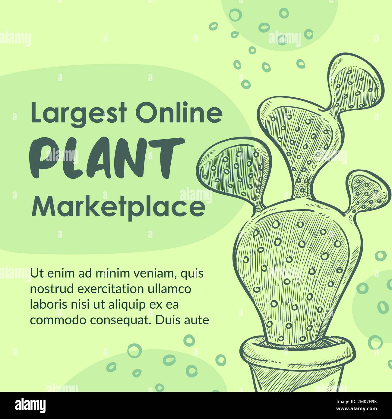 Largest online plant marketplace, banner vector Stock Vector Image ...