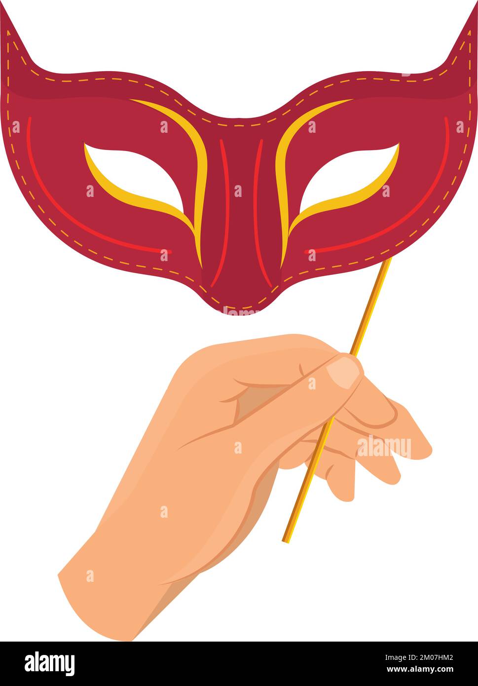 hand with carnival mask Stock Vector Image & Art - Alamy