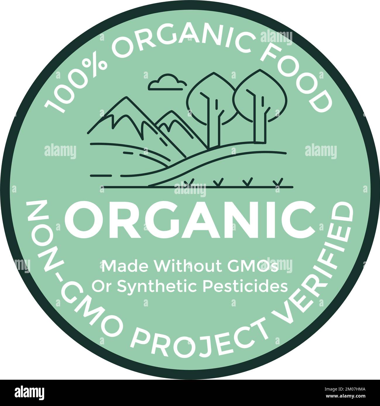 Non gmo project verified, organic food labels Stock Vector Image & Art ...