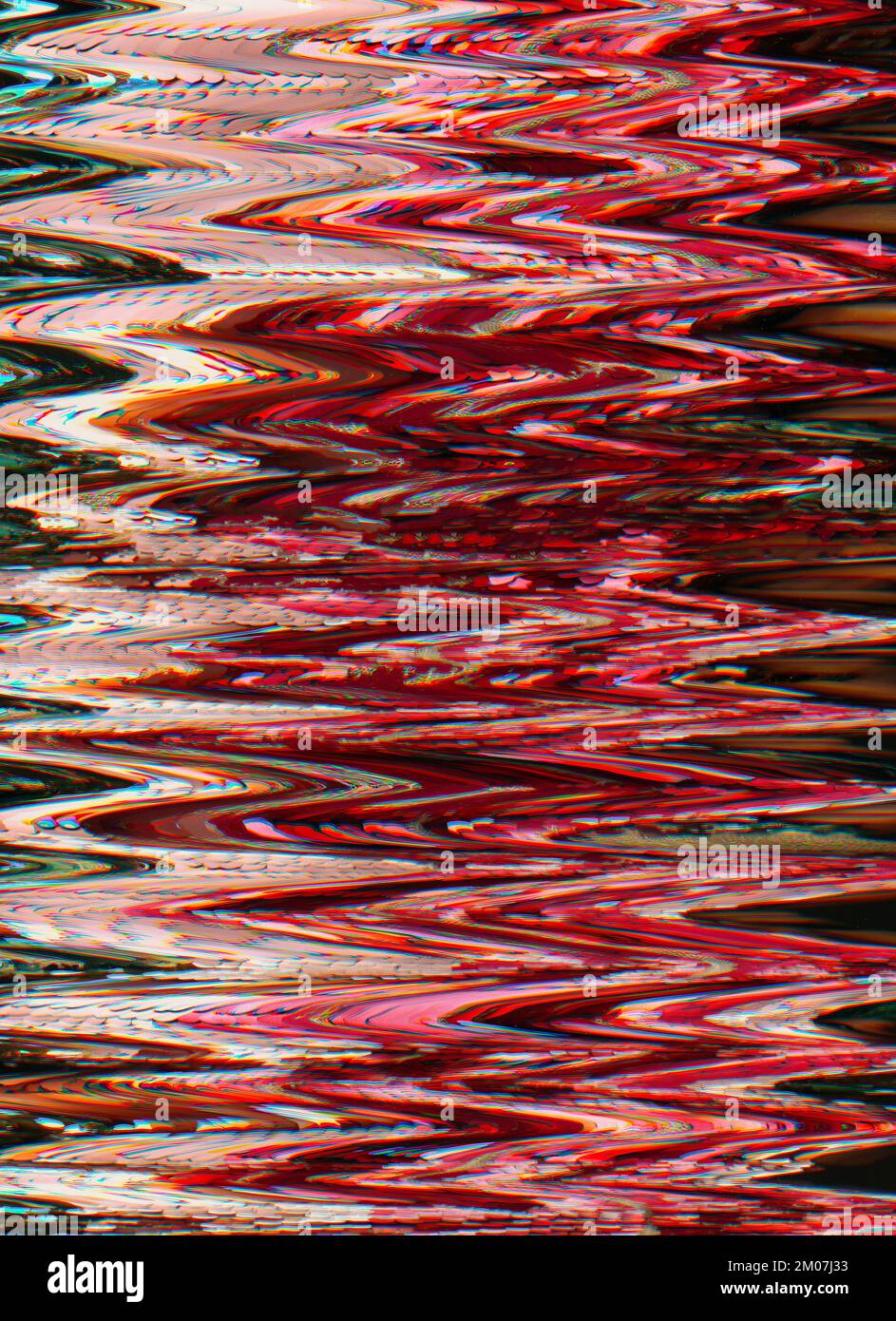 distorted screen electronic glitch striped noise Stock Photo - Alamy