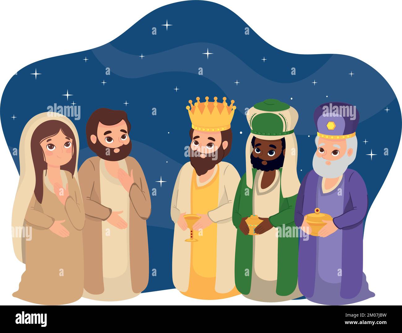 Three wise men mary Cut Out Stock Images & Pictures - Alamy
