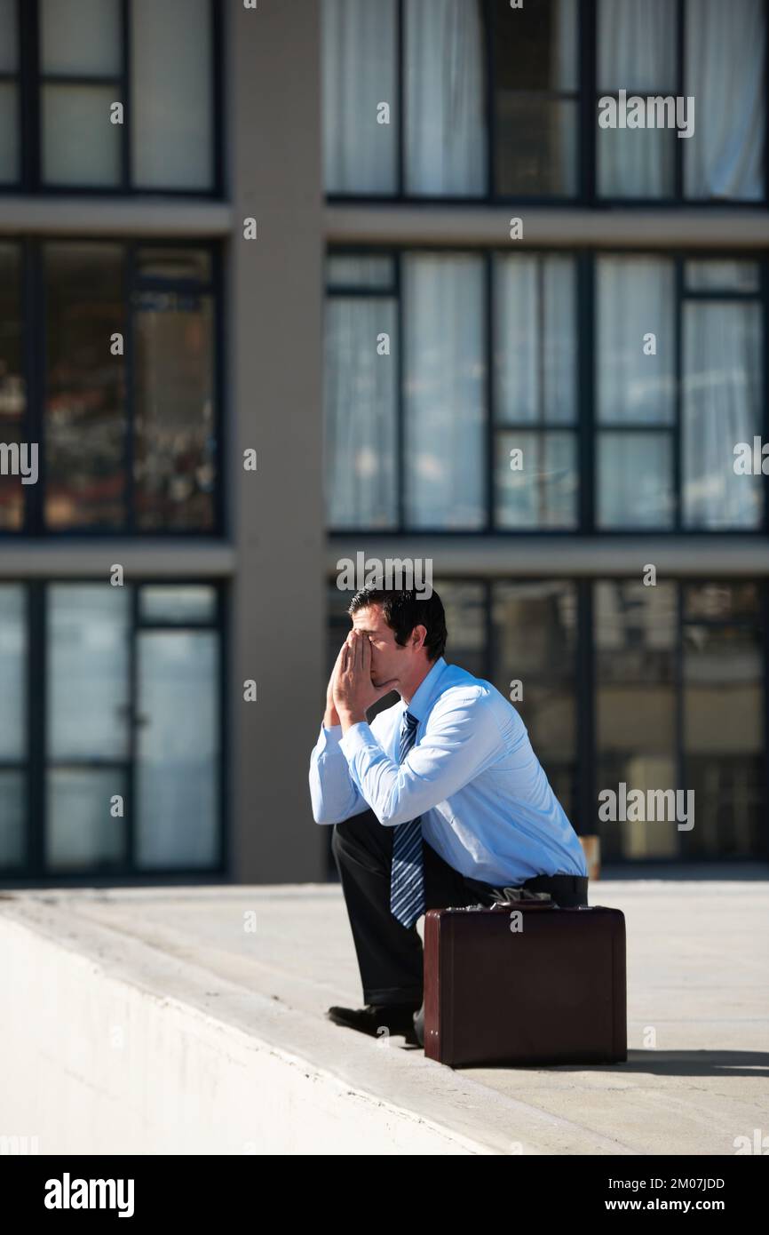 Feeling the anxiety from your job - Business support. A stressed ...