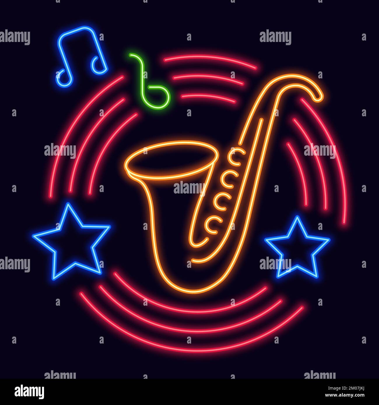 Jazz neon sign Stock Vector Images - Alamy
