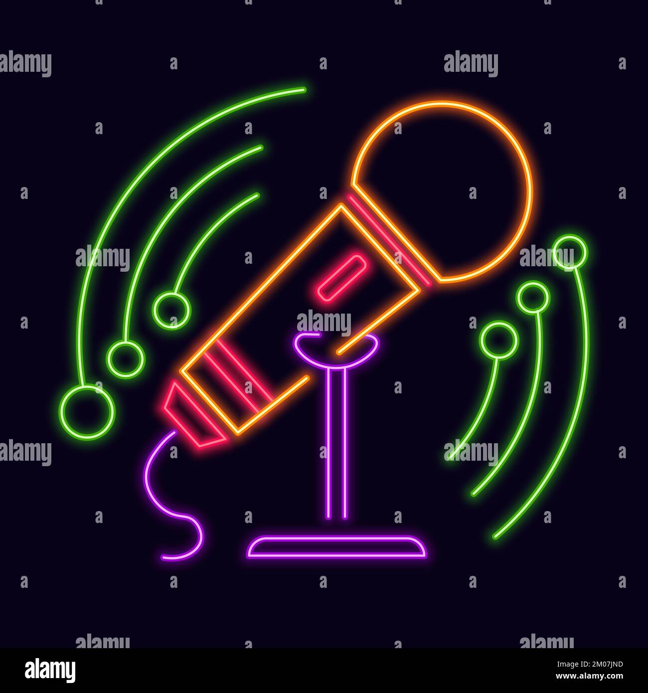 Karaoke club neon sign Stock Vector Images - Alamy