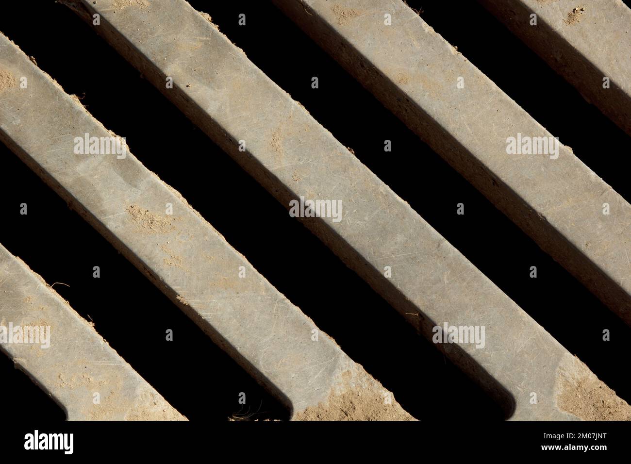metal grill close-up. view from above. oblique lines. background ...