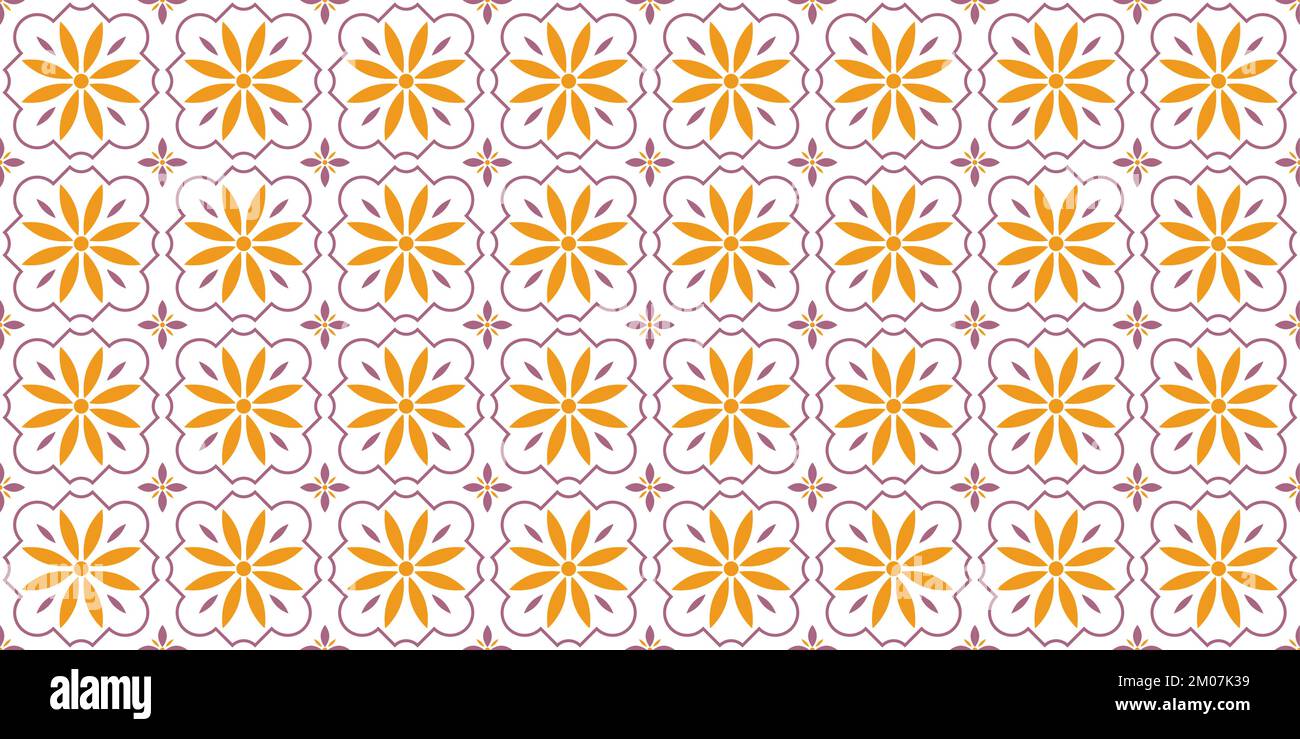 Floral seamless pattern for tile design. Ceramic tiled pattern ...