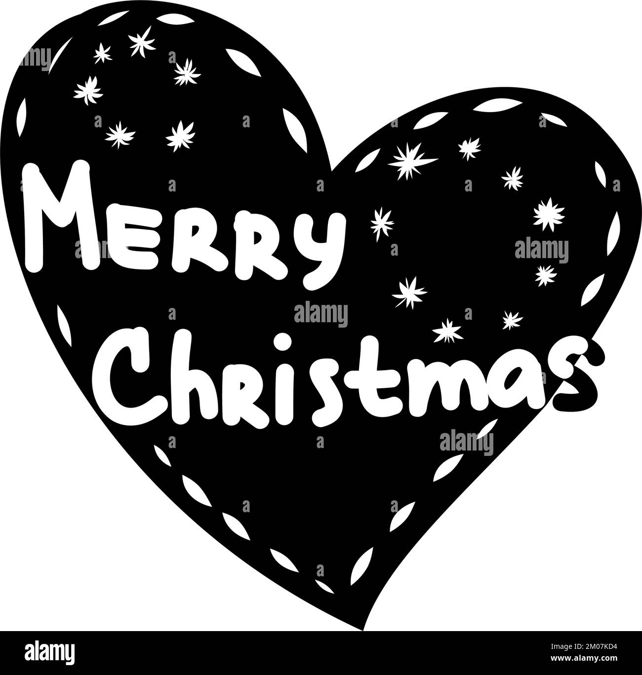 Hand Drawing Artistic Doodle Icon. Heart. New Year Vintage Design for ...