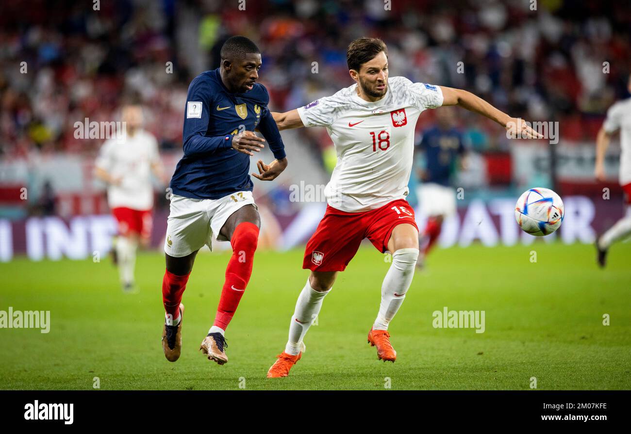 Doha, Qatar. 4th Dec, 2022. Ousmane Dembele (FRA), Bartosz Bialkowski ...